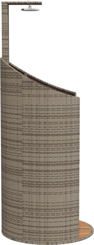 vidaXL Venkovní sprcha 100 x 100 x 241,5 cm polyratan a akácie [368214] Barva: Černá