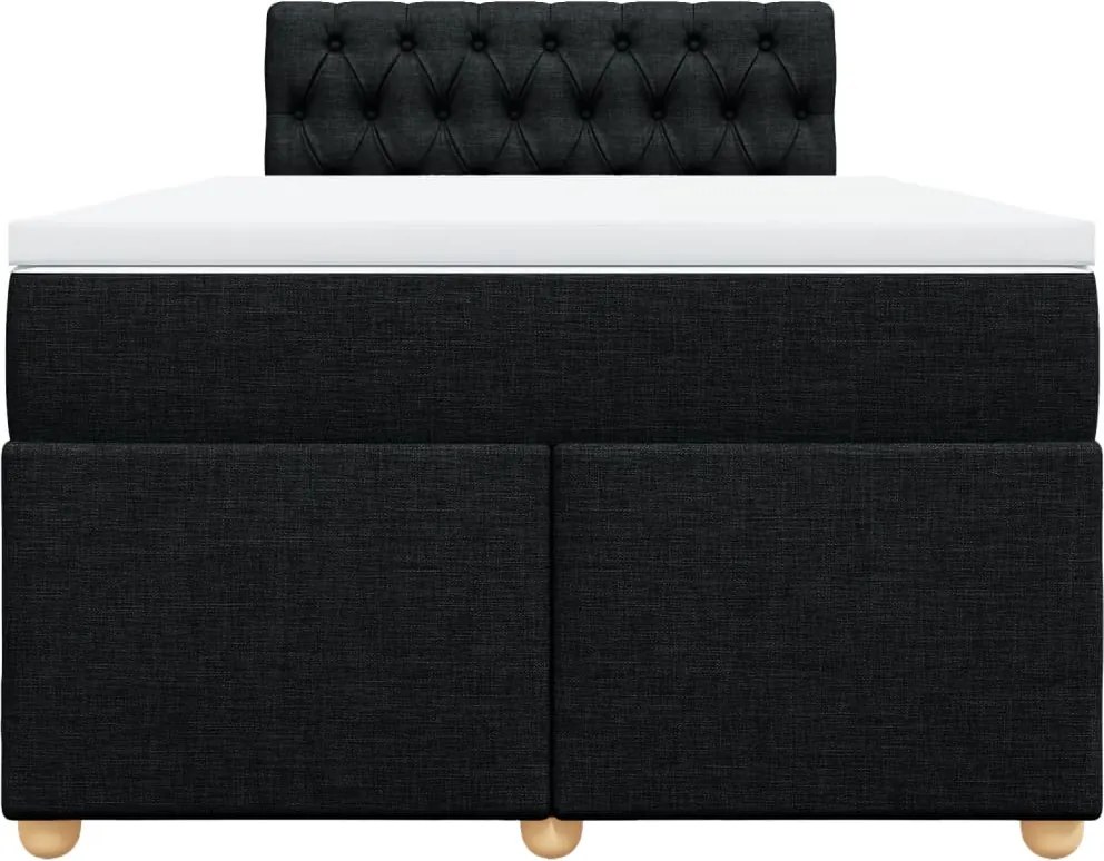 Box spring postel s matrací černá 120x190 cm textil 3288928