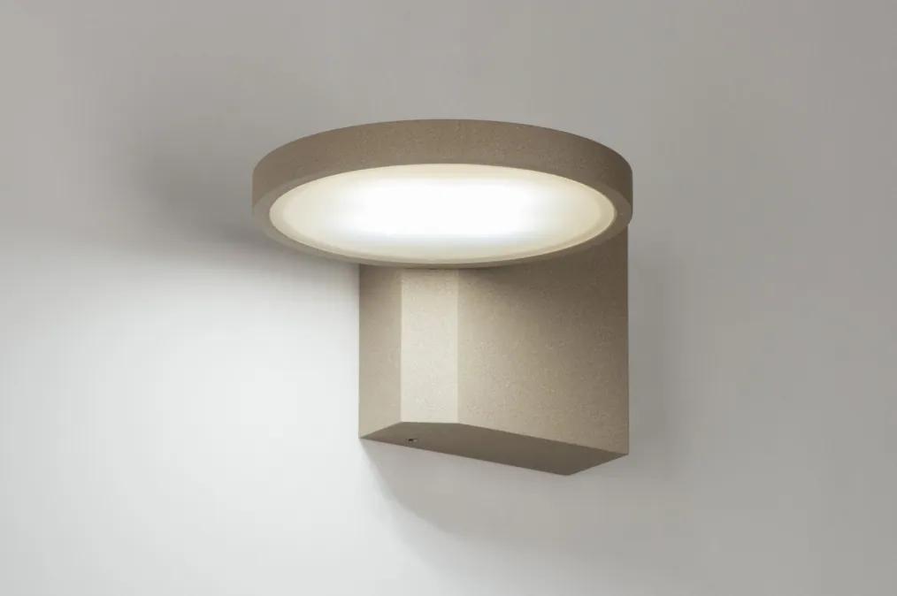 Nástěnné designové béžové LED svítidlo Caldaro Taupe