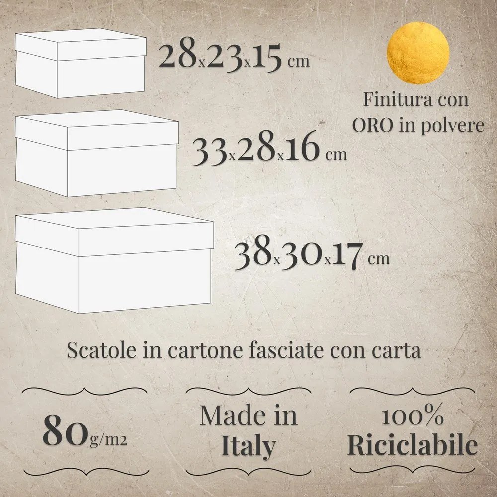 Dárkové krabice v sadě 3 ks Quadrilobe – Kartos