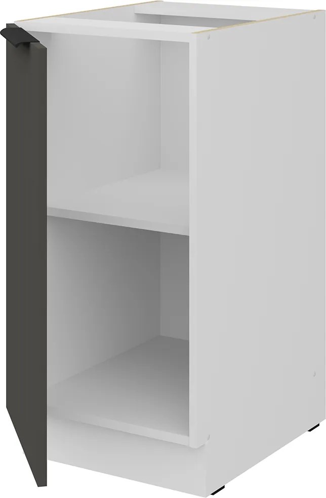 Kuchyňská linka ARIA po | 270x230 cm | UNI dvířka | bílá/šedá grafit