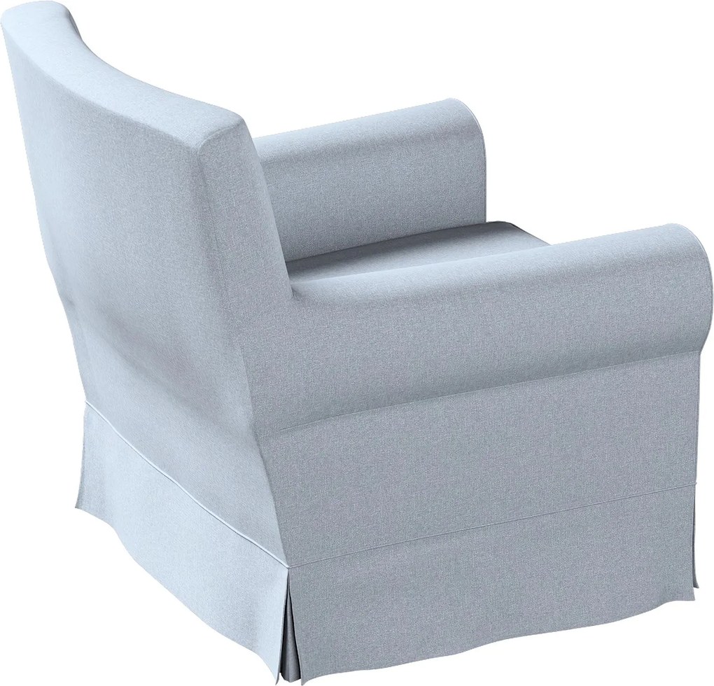Potah na křeslo IKEA Ektorp Jennylund barva modrá látka pletený vzor