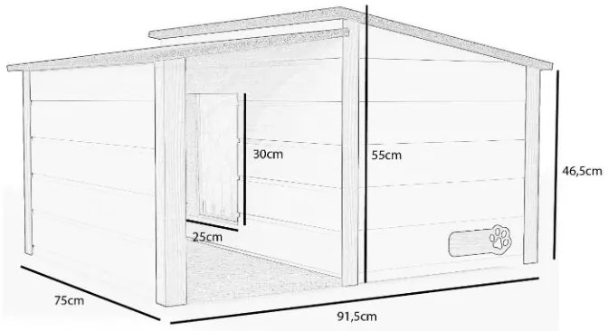 Bestent Bouda pro psa s předsíní Iris L
