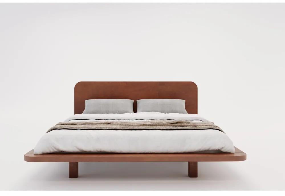 Hnědá dvoulůžková postel z bukového dřeva 160x200 cm Japandic – Skandica