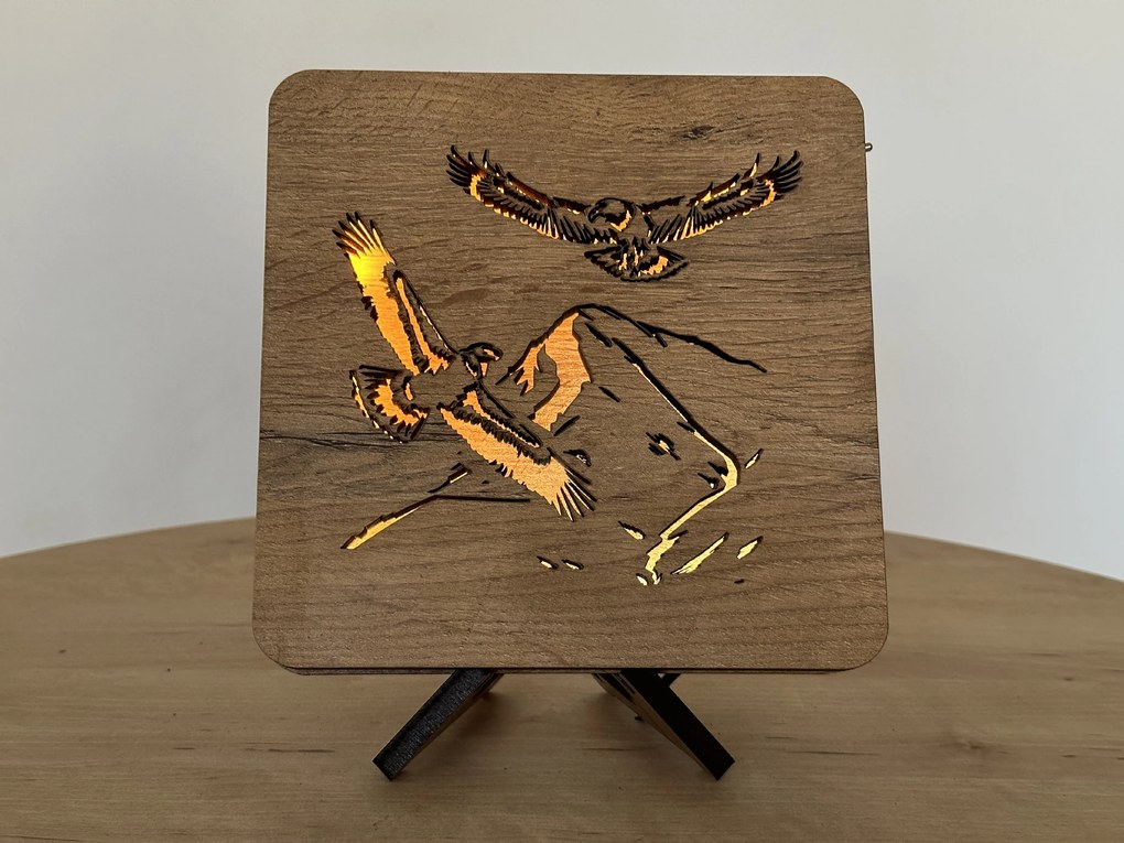 Li-Go "Ptáci " lampa 19x19 cm provedení povrchu: bříza