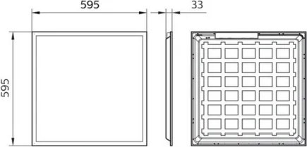 LED panel PILA RC007B LED40S/840 PSU I W60L60 NOC 40W 4000lm 4000K neutrální bílá