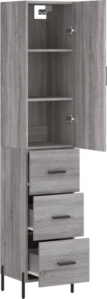 Skříň highboard šedá sonoma 34,5 x 34 x 180 cm kompozitní dřevo 3198863