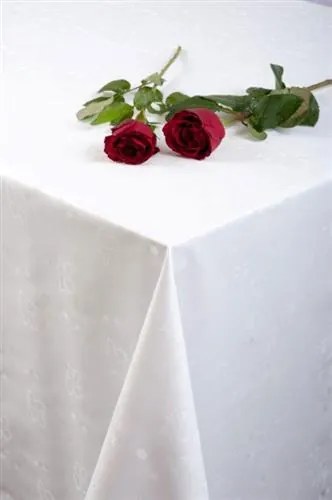 Párty ubrus PVC 4349002 - bílý se vzorem květů rozměr 50 m x 140 cm, IMPOL TRADE