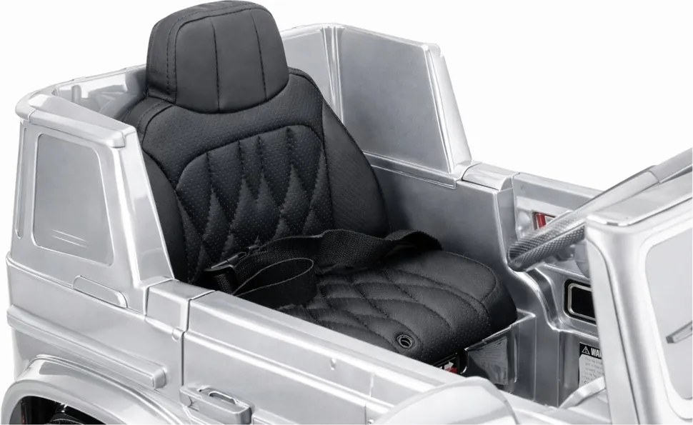 LEAN CARS Elektrické autíčko Mercedes AMG G 63 stříbrné lakované