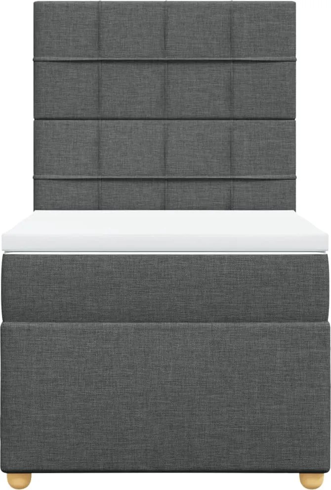 Box spring postel s matrací tmavě šedá 80 x 200 cm textil 3291108