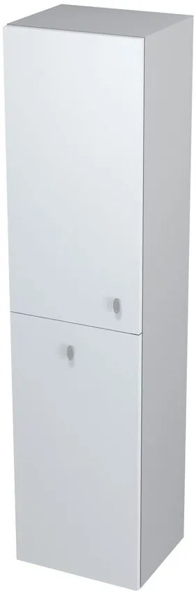SAPHO - AILA skříňka vysoká s košem 35x140x30cm, levá, bílá/stříbrná 55649