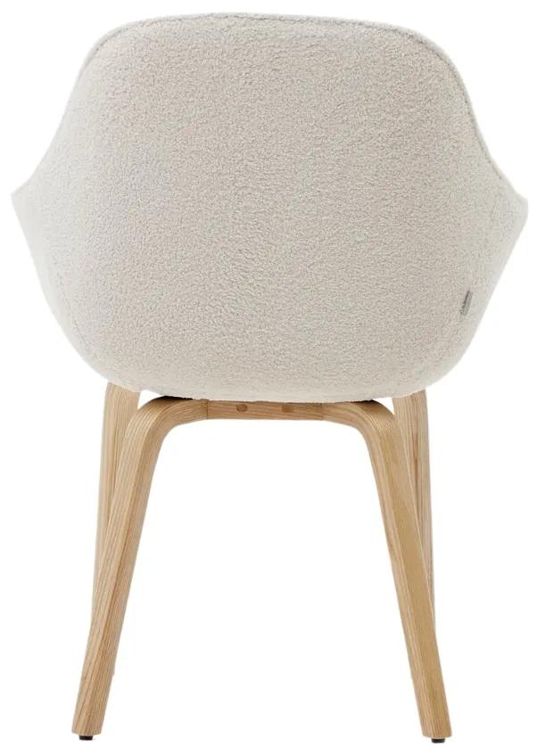 Bílá čalouněná jídelní židle Kave Home Aleli