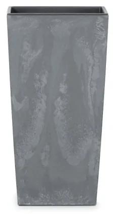 PROSPERPLAST Květináč - URBI SQUARE Beton Effect Rozměr: 19,5x19,5 cm, Barva: beton