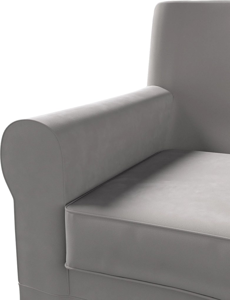 Potah na křeslo IKEA Ektorp Jennylund barva šedá látka lesklé, sametová