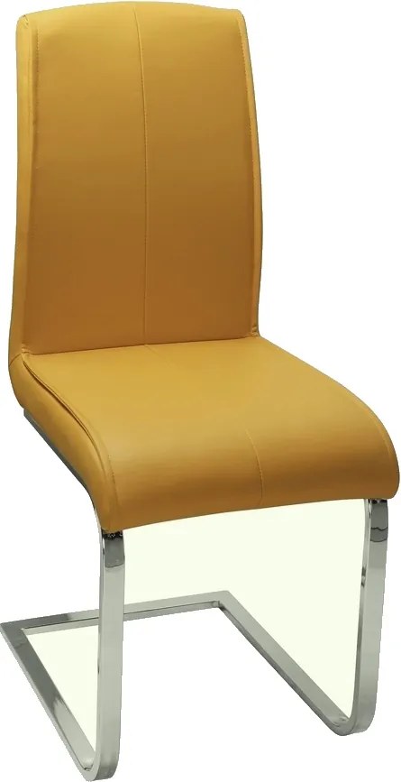 Jídelní čalouněná židle ve žluté barvě KN280