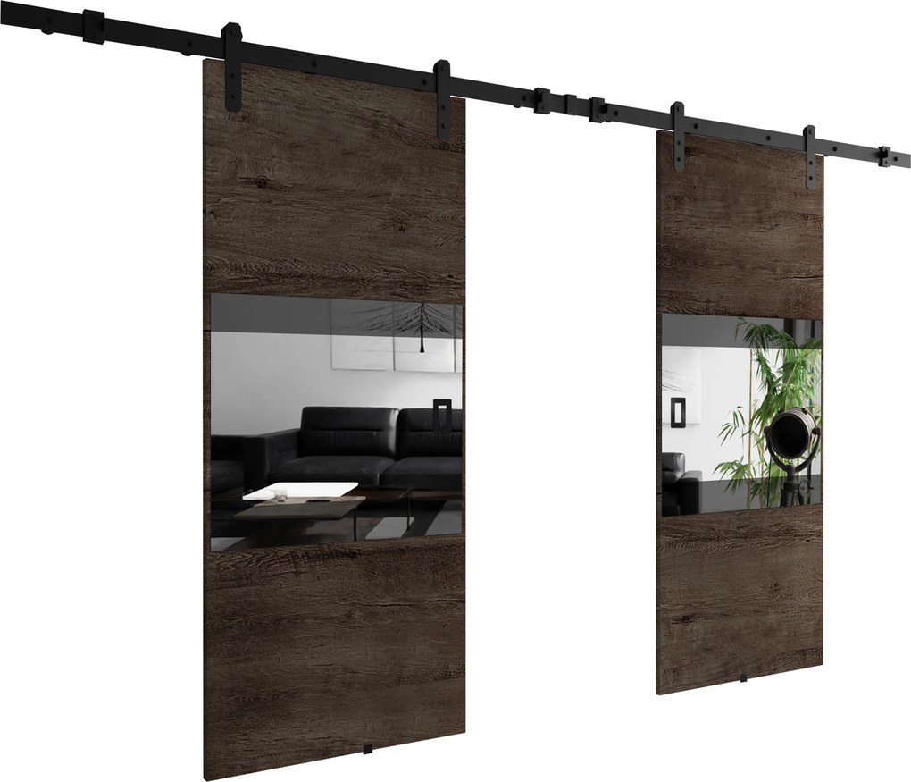 Posuvné dveře MIA DUO 212 tmavý jasan