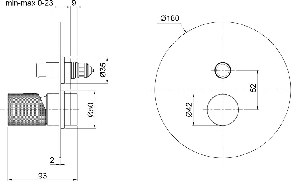 Sapho Ultratap sprchová baterie podomítková 2 výstupy černá UT042TB