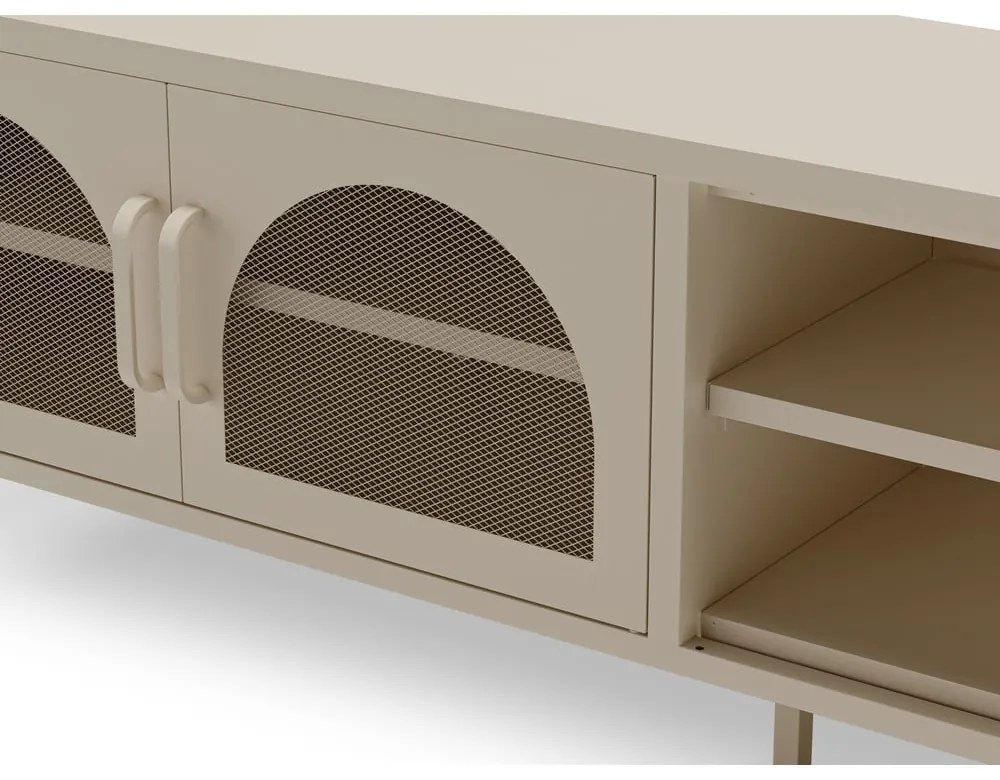 Krémový TV stolek 160x50 cm Diora – Marckeric