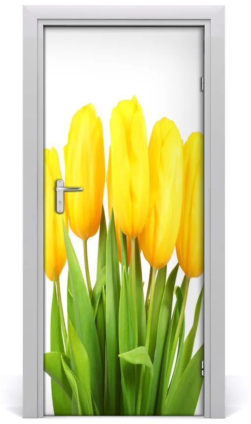 Fototapeta samolepící Žluté tulipány 75x205 cm