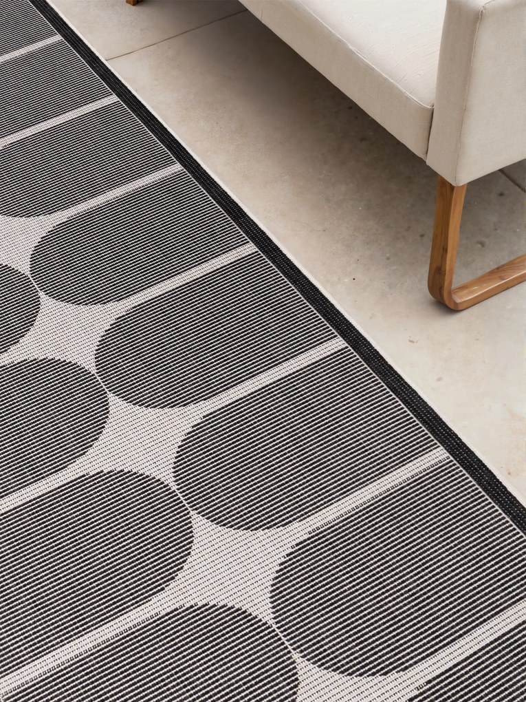 NORTHRUGS, Běhoun Duet Bowen 106244 Black/White - na ven i na doma, 80x250, černobílá, chodba / předsíň