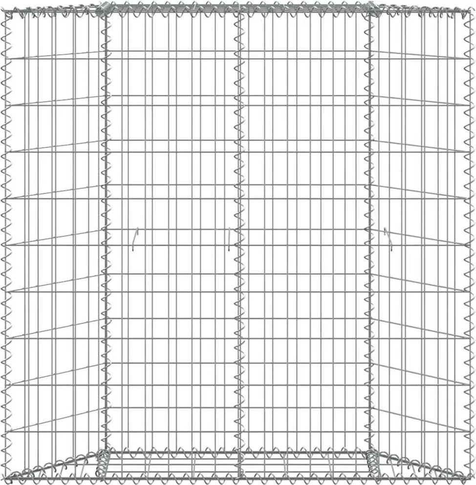 Gabionový vyvýšený záhon trapéz pozinkovaná ocel 100x20x100 cm 145653