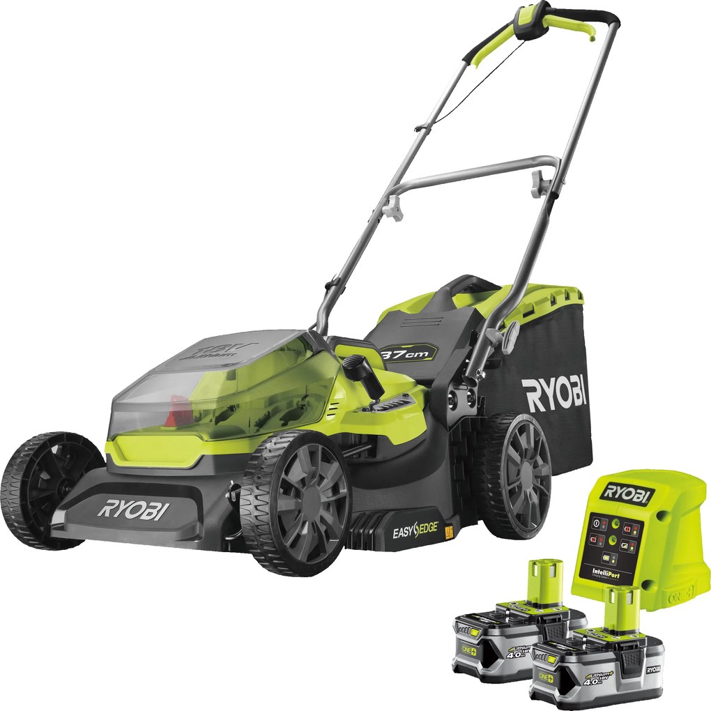 Ryobi RY18LM37A-240 18V Akumulátorová sekačka šířka záběru 37cm (2x 4.0Ah)