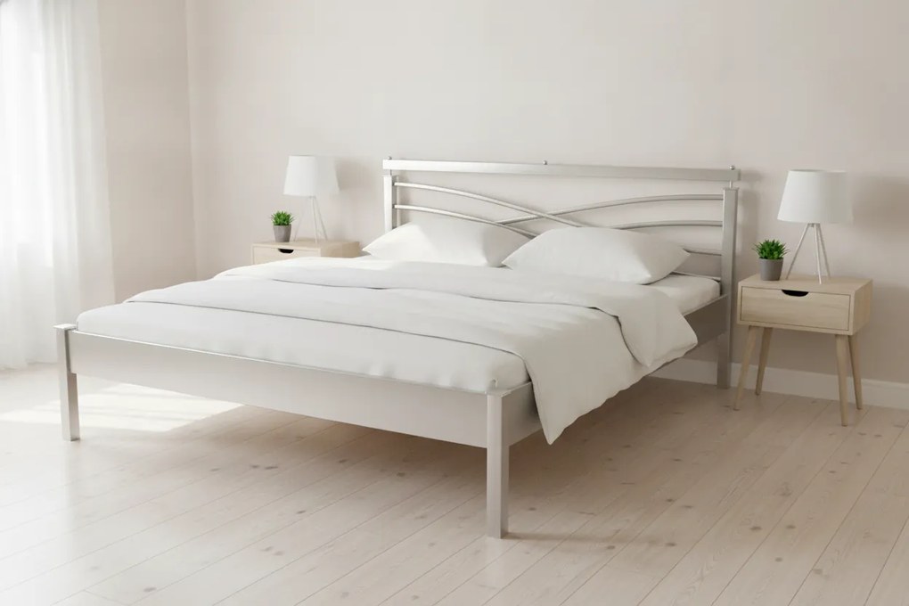 Nábytek ATIKA s.r.o. Kovová postel ANGELETA Barevne provedení: černá, Rozměr: 100 x 200 cm
