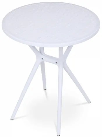 Jídelní stůl kulatý bílý plastový 65 cm DT-X7007 WT