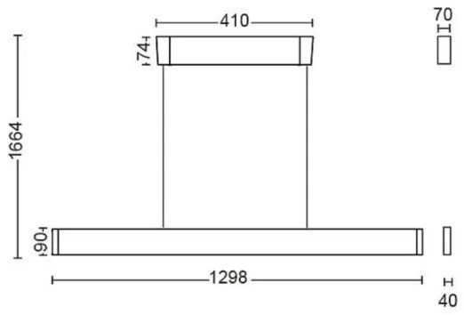 Philips 40903/31/P9-LED RGBW Stmívatelný lustr na lanku Hue ENSIS 2xLED/39W/230V