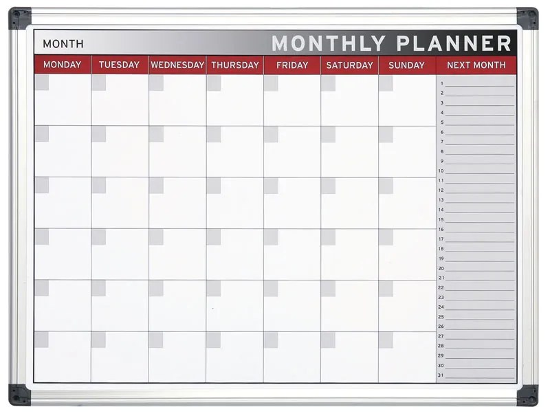 Bi-Office Měsíční plánovací tabule