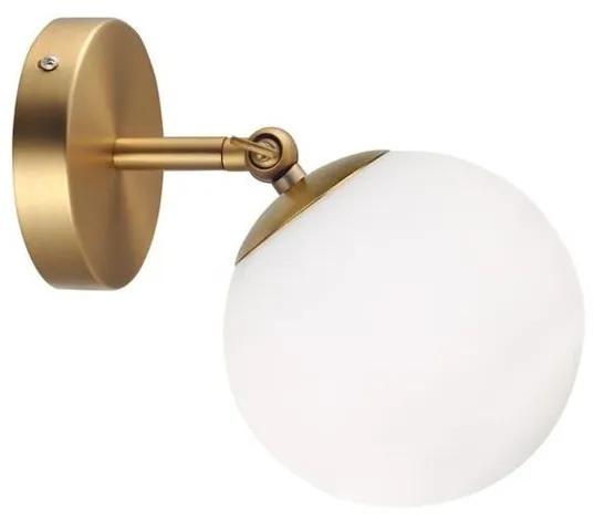 Nástěnné a stropní svítidlo | Ø15cm, mosaz / bílá | Aca Lighting (V360501W)