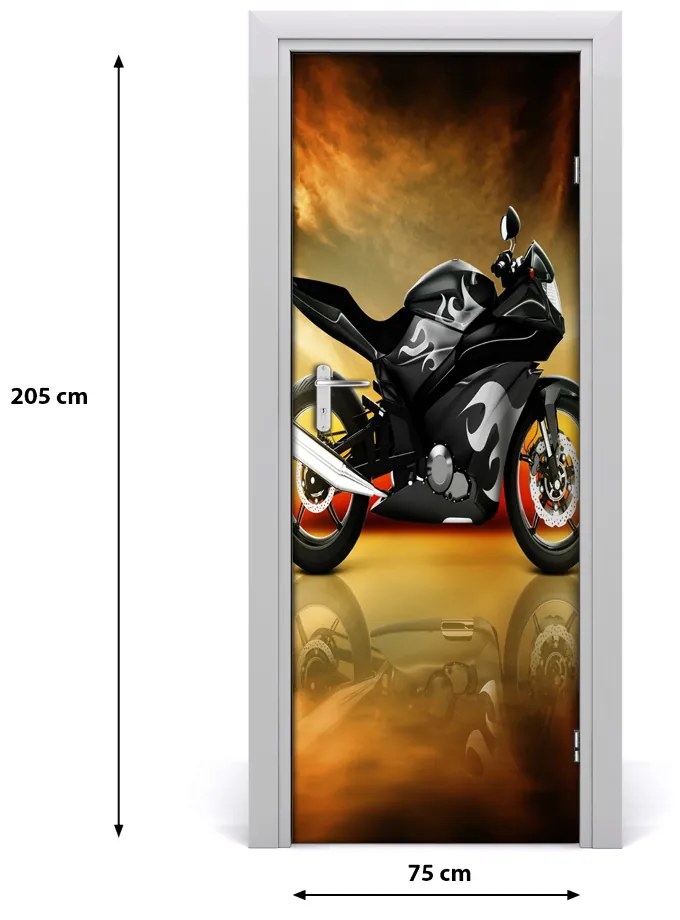 Fototapeta samolepící na dveře motorka sport 75x205 cm