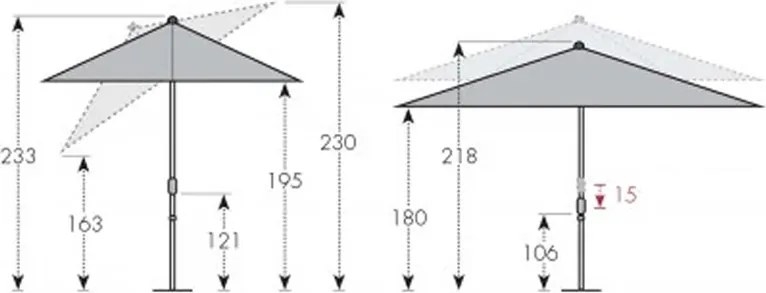 Doppler ALU WOOD 210 x 140 cm antracit