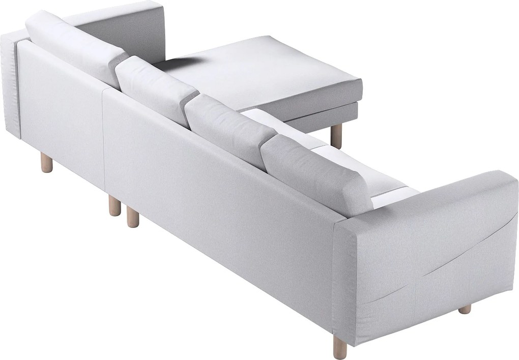 Potah na pohovku IKEA Norsborg 4-místná se šezlongem barva šedá látka pletený vzor
