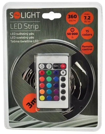 Solight WM55 - LED pásek s dálkovým ovladačem 7,2W/12V 3m