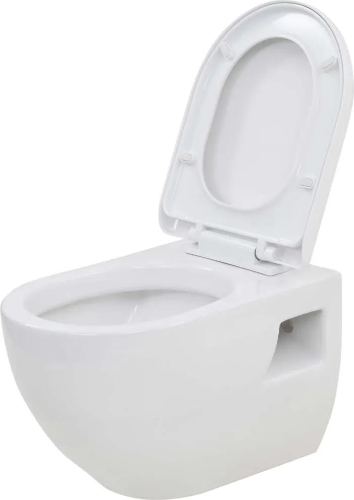 vidaXL Závěsné WC keramické [143022] Barva: Bílá