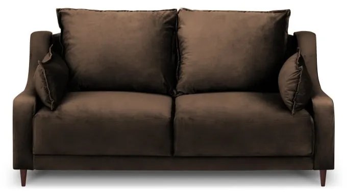 Hnědá sametová pohovka Mazzini Sofas Freesia, 150 cm