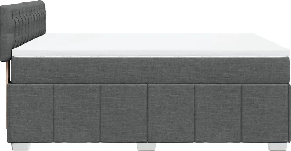 Box spring postel s matrací tmavě šedá 140x200 cm textil 3289399