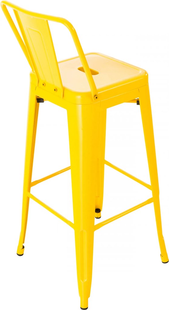 Kovová barová židle Mason - Žlutá