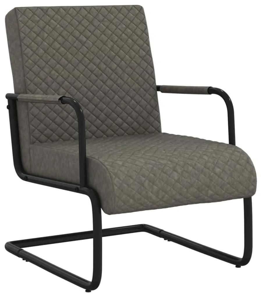 Konzolová židle tmavě šedá umělá kůže,  325783