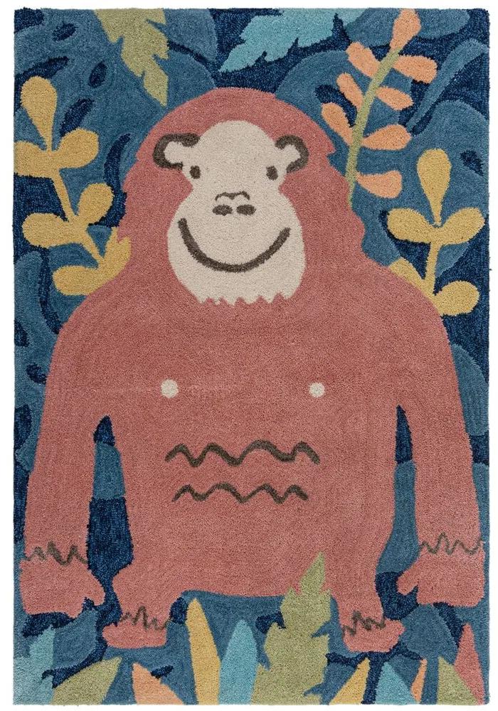 Flair Rugs koberce Kusový koberec Zest Kids Jungle Monkey Brown/Multi - 80x120 cm