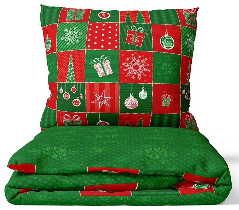 Bavlněné povlečení Vánoční Patchwork