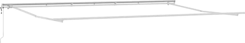 Automatická zatahovací markýza antracitová a bílá 600 x 300 cm 3310242
