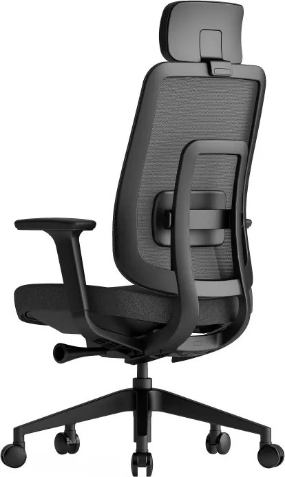 Office Pro Kancelářská ergonomická židle K42  SP – síť/ čalouněná, černá