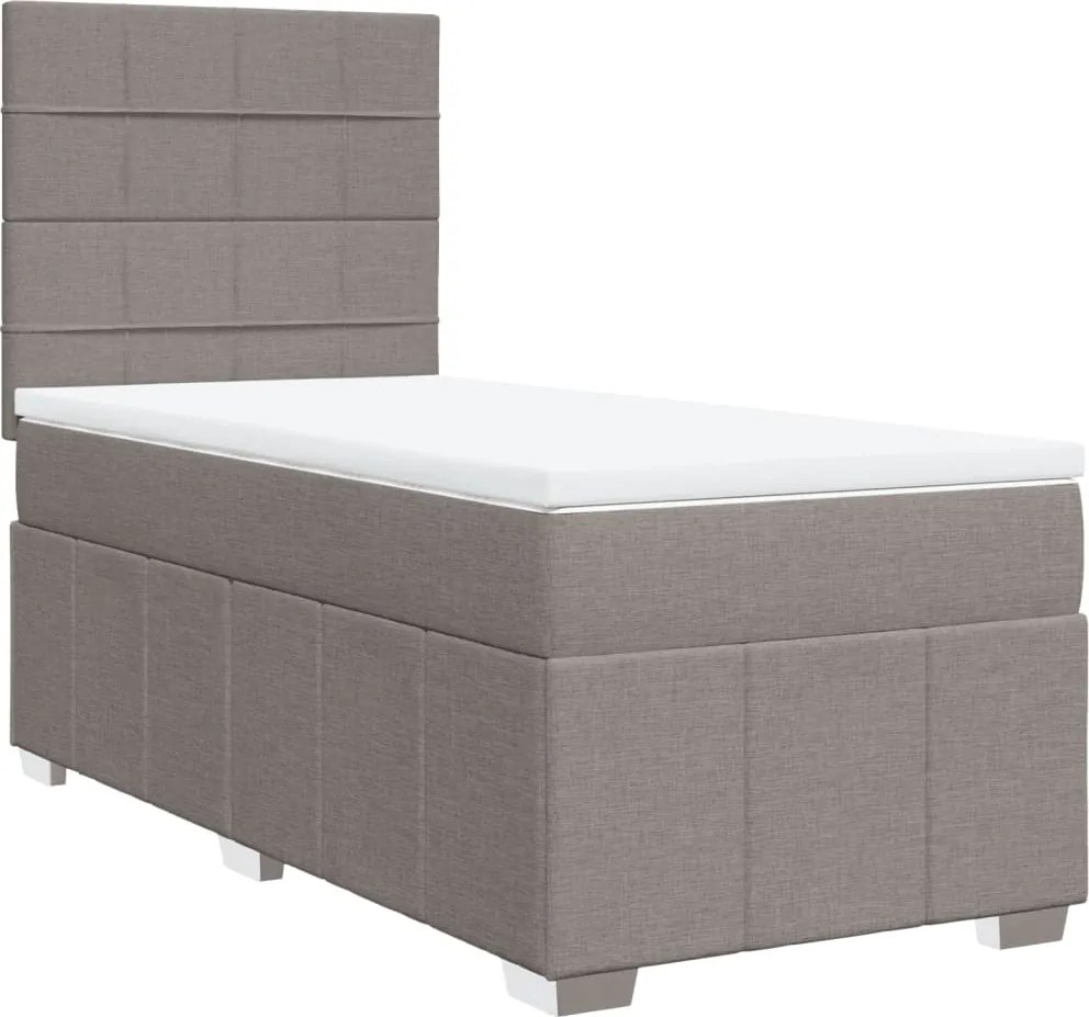 Box spring postel s matrací taupe 100 x 200 cm textil 3293883