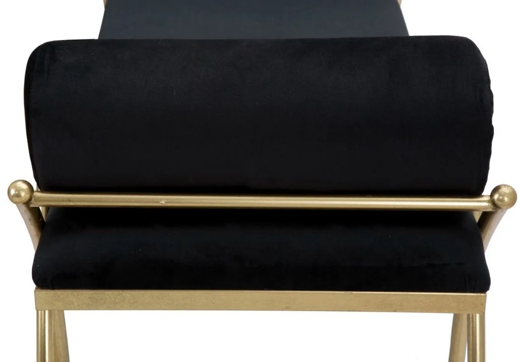 Designová lavice Nancilea 112,5 cm černá
