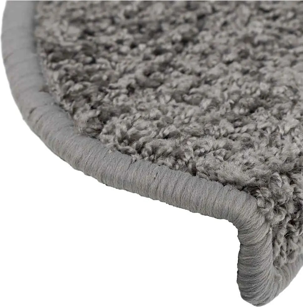 Schodové rohože 30 ks 65 x 21 x 4 cm šedé, půlkulaté, velké 3365812