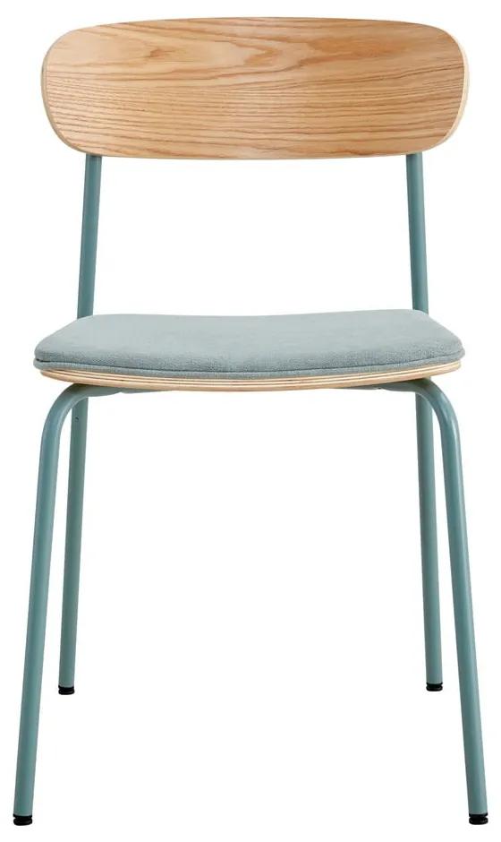 Jídelní židle v sadě 2 ks v modro-přírodní barvě Adriana – Marckeric