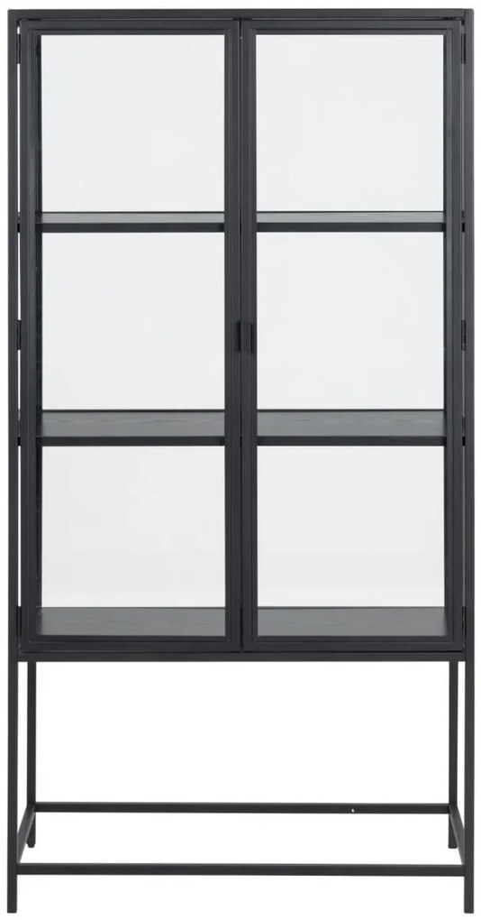 Vitrína Seaford 77x150 cm černá