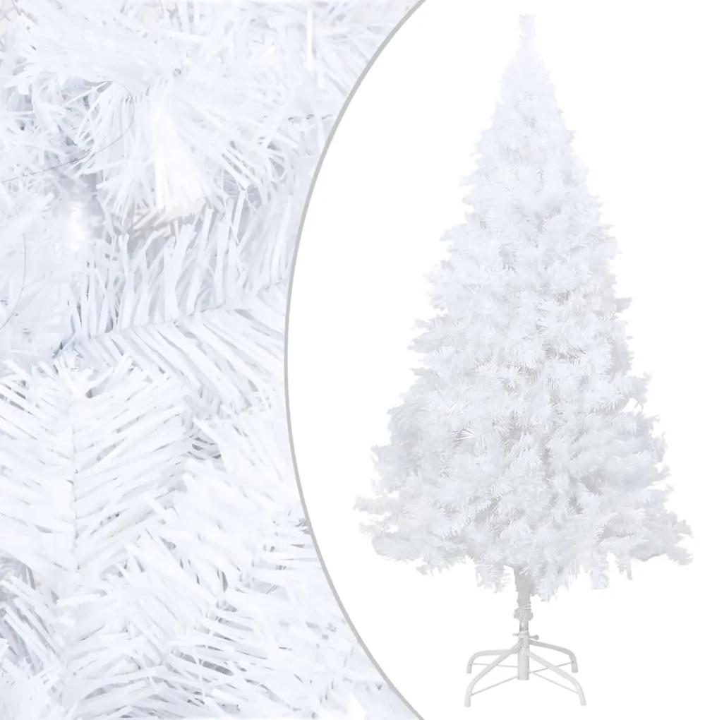 321038 vidaXL Umělý vánoční stromek s hustými větvemi bílý 150 cm PVC